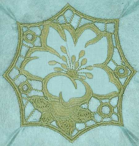 Cutwork Lace FlowerFree design July 2014 - Advanced Embroidery Designs